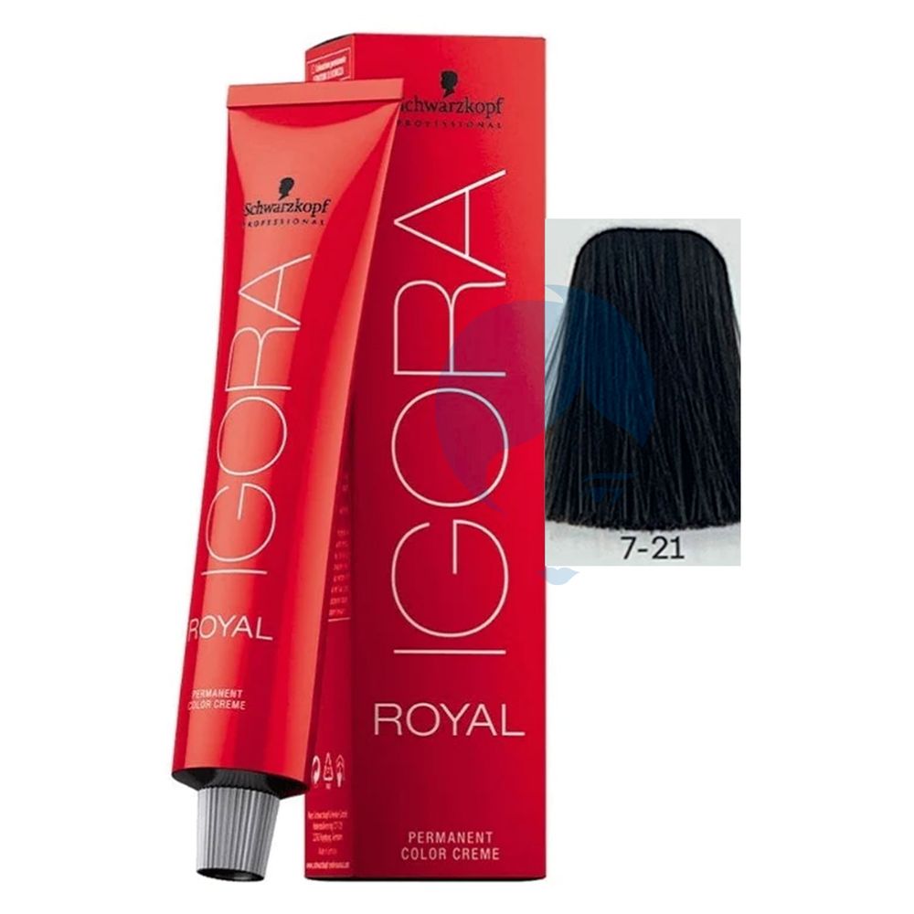IGORA ROYAL TINTE RUBIO MEDIO HUMO CENIZA N. 7.21 X 60ML