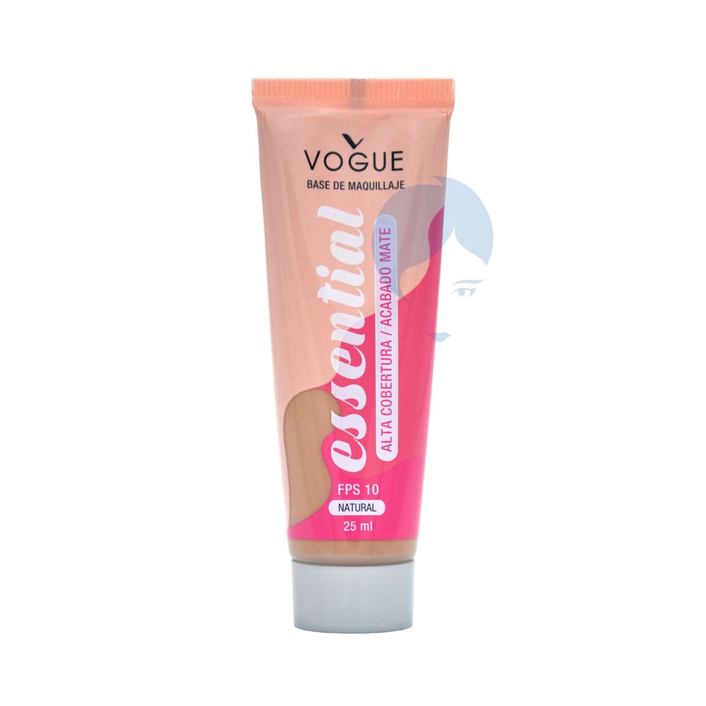 VOGUE BASE ESSENTIAL ALTA COBERTURA NATURAL X 25ML