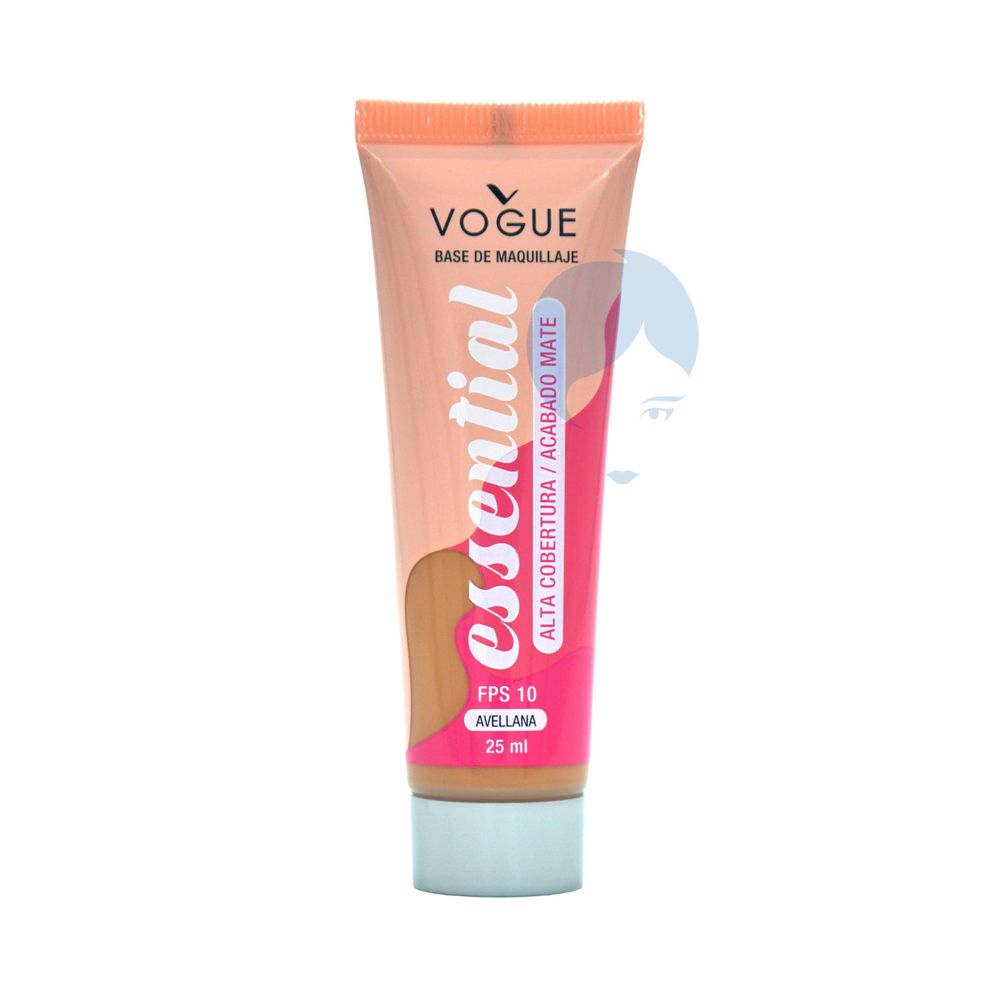 VOGUE BASE ESSENTIAL ALTA COBERTURA AVELLANA X 25ML