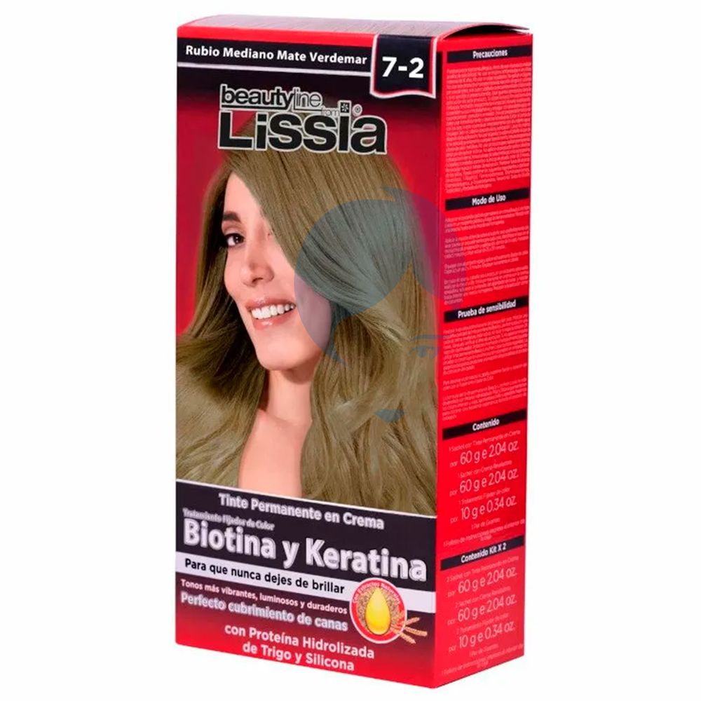 LISSIA KIT TINTE RUBIO MEDIANO MATE VERDEMAR 7-2 X 60GR