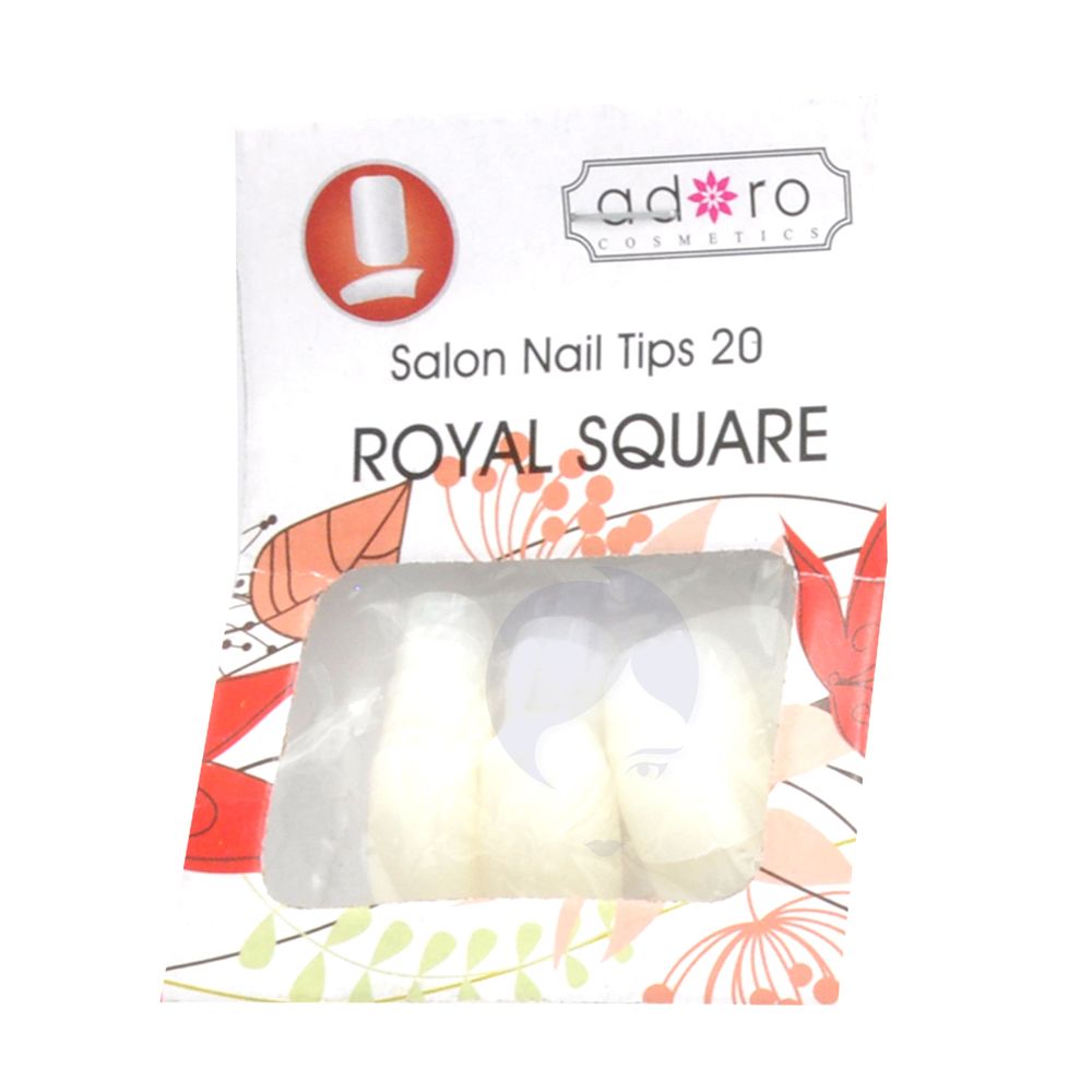ADORO UÑAS ROYAL SQUARE NATURAL X 20UND REF:ML-44
