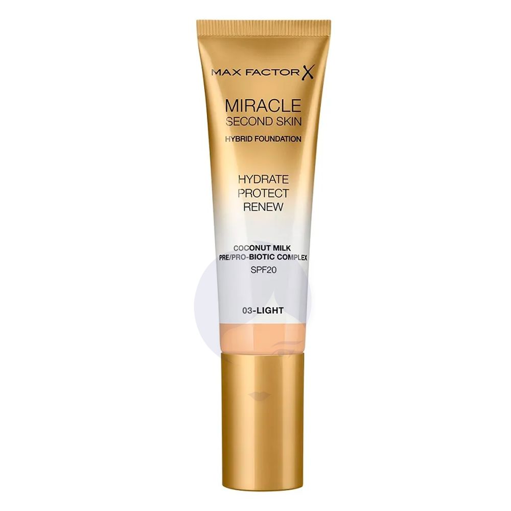 MAXFACTOR BASE MIRACLE SECOND SKIN N.03 LIGHT X 30ML