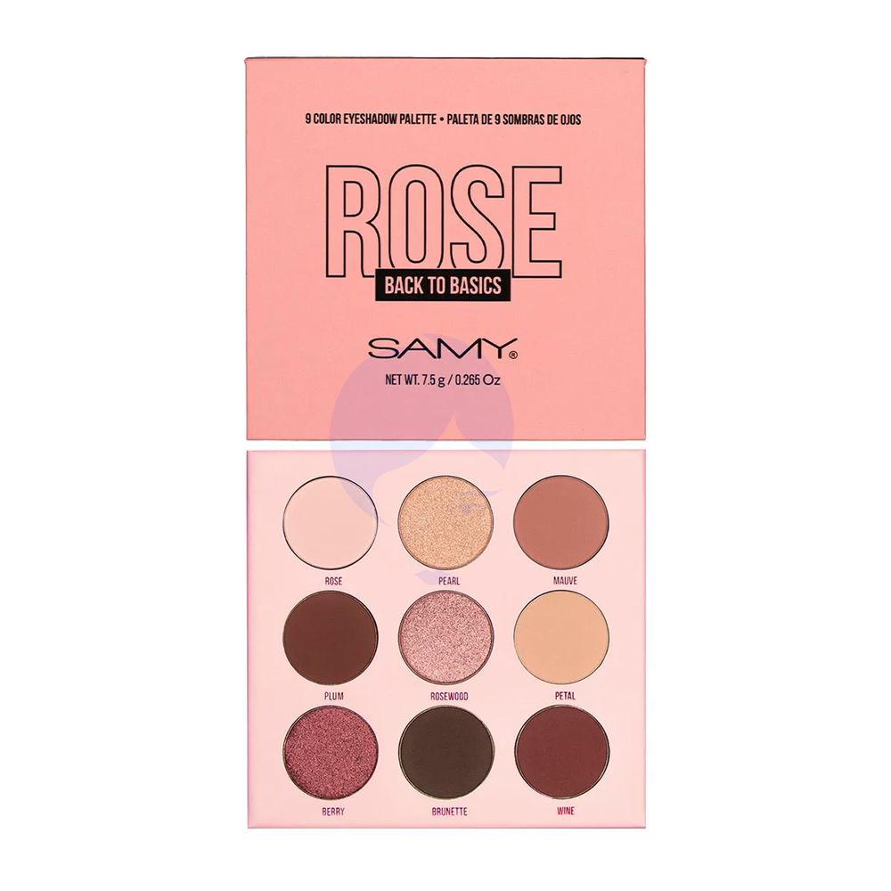 SAMY PALETA SOMBRA DE OJOS 9 TONOS ROSE N.9 X 7.5GR