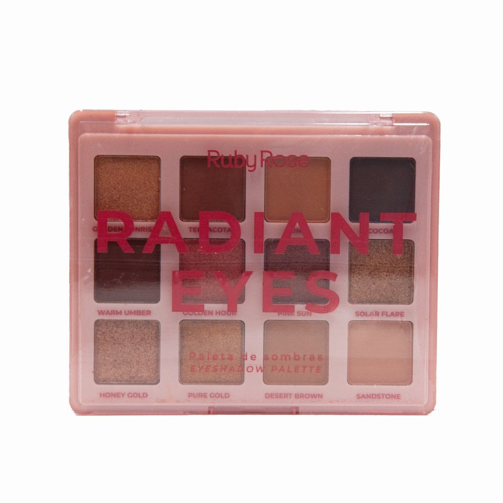 RUBY ROSS PALETA DE SOMBRAS RADIANT EYES X 12 TONOS REF: 220-1000 X 15.72GR