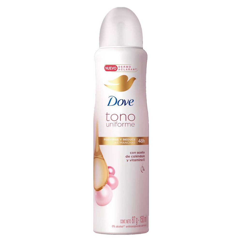 DOVE DESODORANTE TONO UNIFORME EN AEROSOL CALENDULA X 87GR