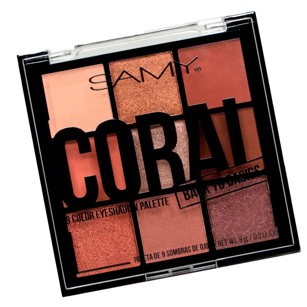 SAMY PALETA DE SOMBRAS X 9 TONOS N.12 CORAL